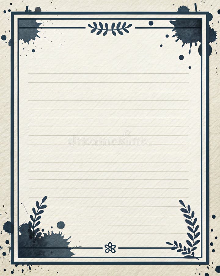 Ink Blot Border Paper Texture Expressive and Edgy Stock Illustration ...