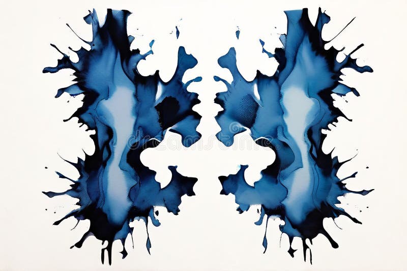 Ink Blot Ripped Paper Strips with Ink Blot Designs Resembling Ro Stock ...