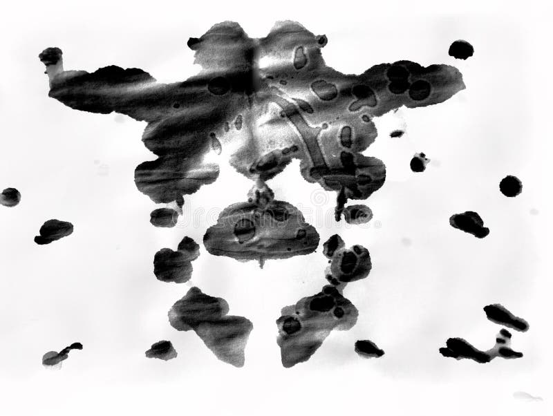 Ink Blot in Rorschach Psychology Test Style Stock Illustration ...