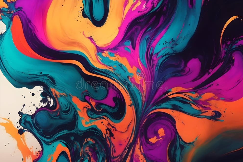 Ink Blot Seamless Pattern Generated by Ai Stock Illustration ...