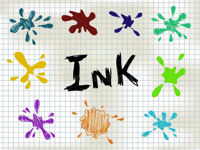 Ink Blots stock illustration. Illustration of symbol - 25200066