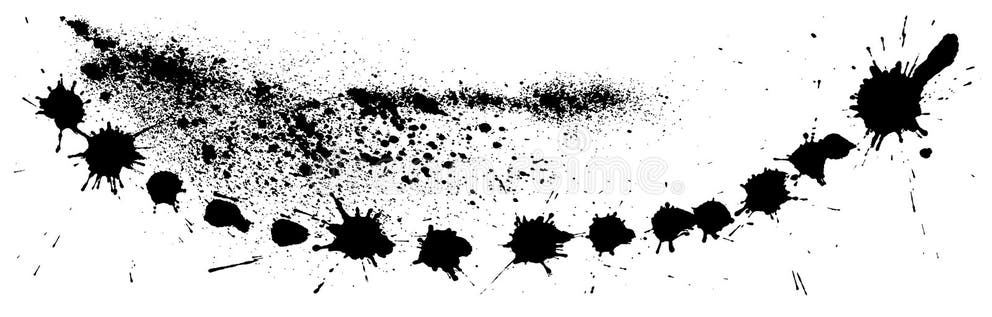 Ink Blots. Brush Stroke Illustrations. Ink Art. Stock Illustration ...