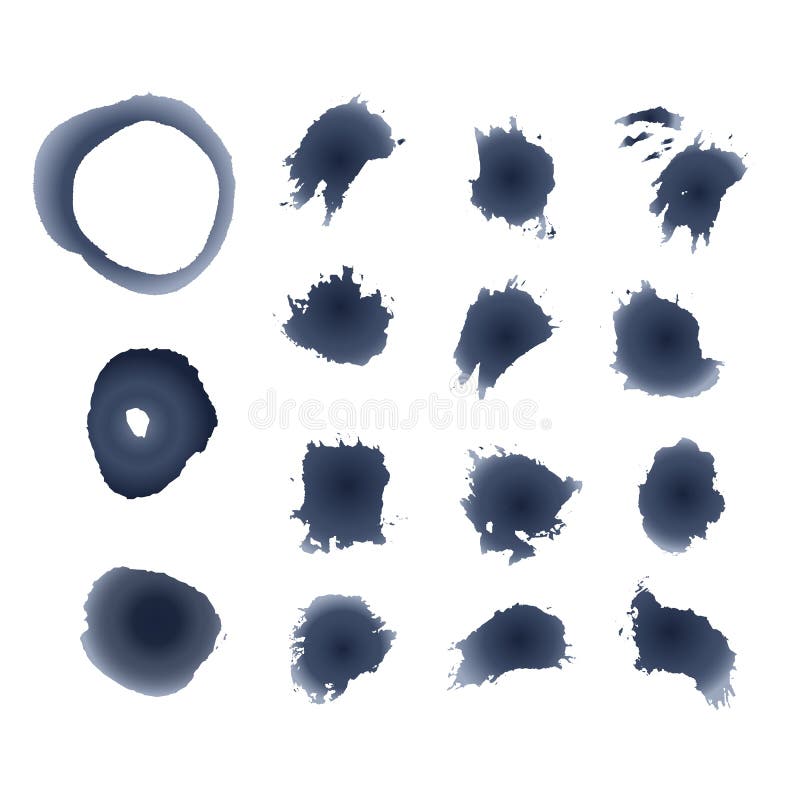Ink Blots Isolated stock vector. Illustration of grunge - 78461904