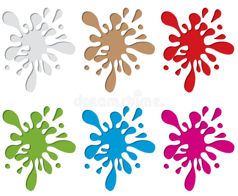 Ink blots set stock vector. Illustration of decorative - 10367723