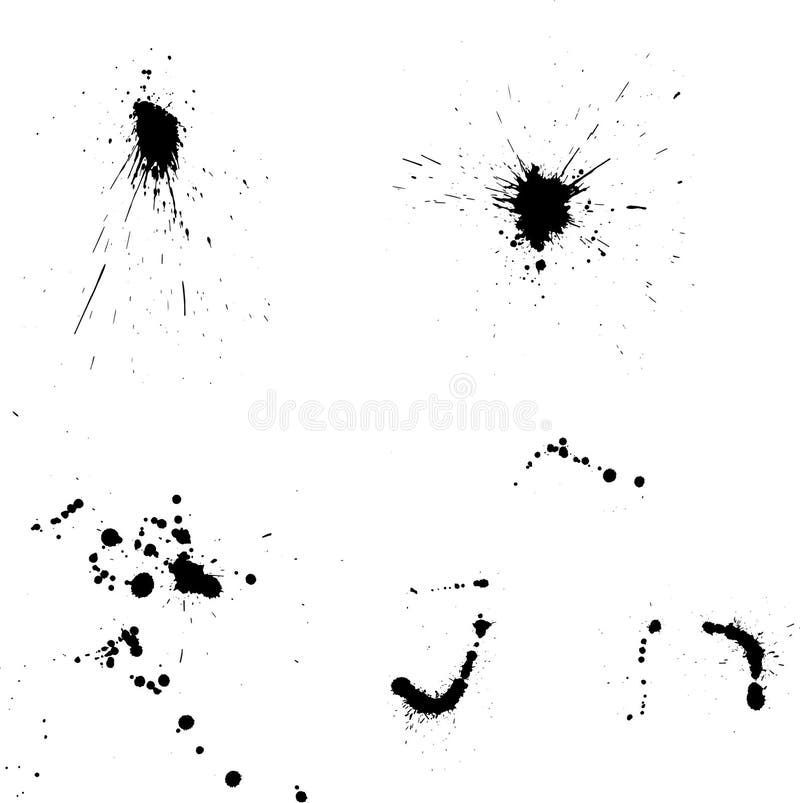 Ink blots spray stock vector. Illustration of objects - 33645980