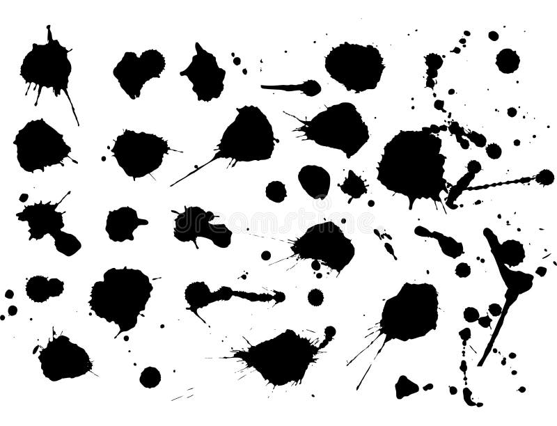 Ink blots, vector stock vector. Illustration of messy - 49877280