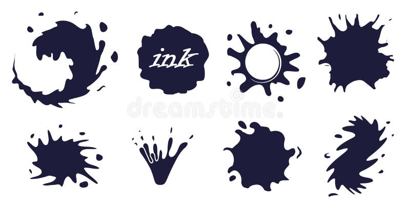 Ink blots vector set stock vector. Illustration of creativity - 218467801