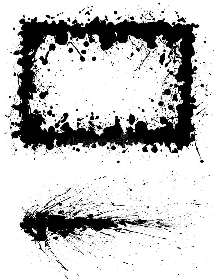 Ink Border and blotch stock vector. Illustration of stain - 2498508