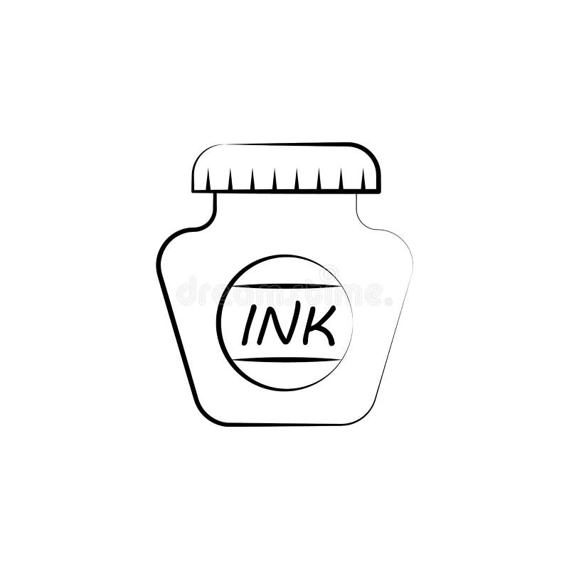 Ink Bottle, Quill Icon. Element of Art and Craft Icon. Thin Line Icon ...