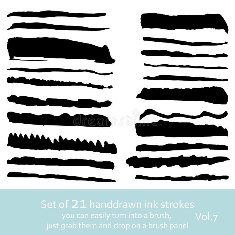 Ink brush strokes stock illustration. Illustration of effect - 51758959