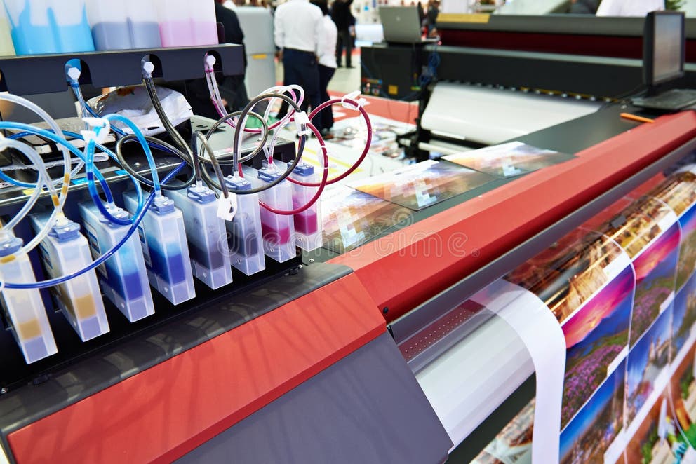 Ink cartridges and plotter stock photo. Image of large - 101261836