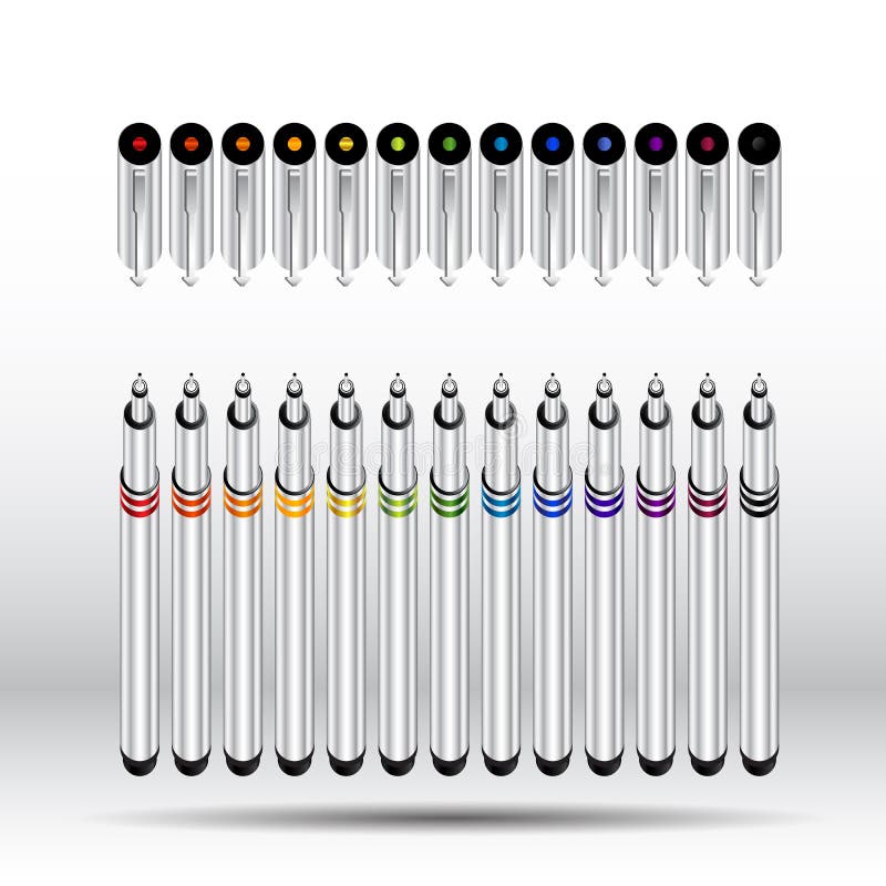 Ink color stock vector. Illustration of sticker, pencils - 41494200