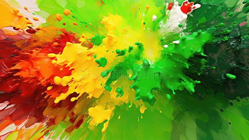 A Ink Colorful Splash Wallpaper, Happy Design, Ai Generated Image Stock ...