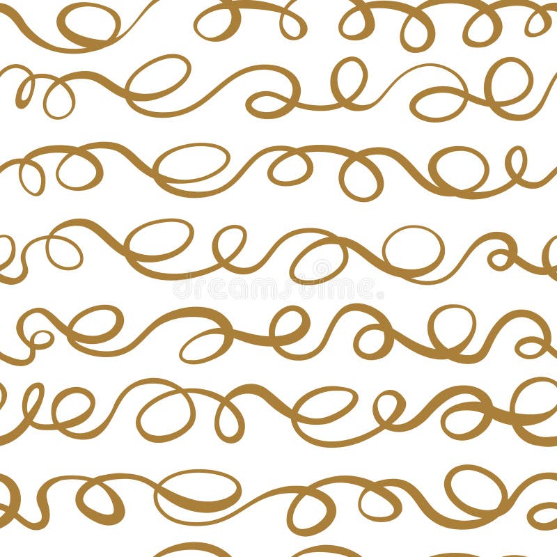 Ink Curves Seamless Pattern Stock Illustration - Illustration of ornate ...