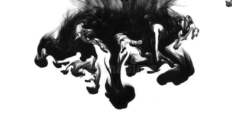 Ink Dissolve in Water on White Background Stock Footage - Video of ...