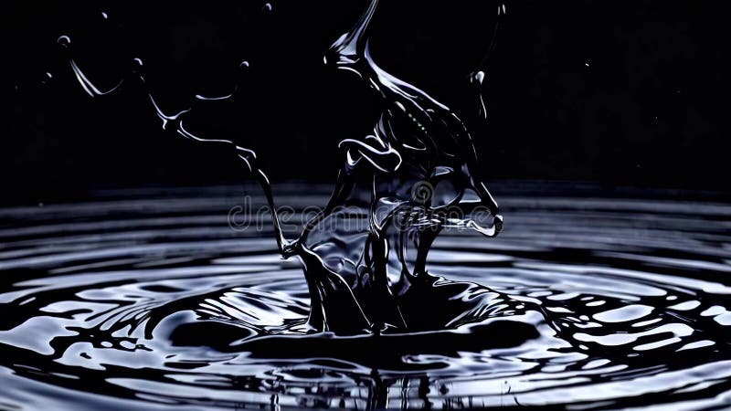Ink Dissolving Gracefully in Dark Water Stock Video - Video of fluid ...