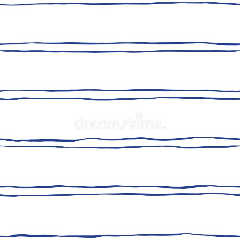 Ink Doodle Wave Stripes Seamless Pattern. Hand Drawn Lines Repeat ...