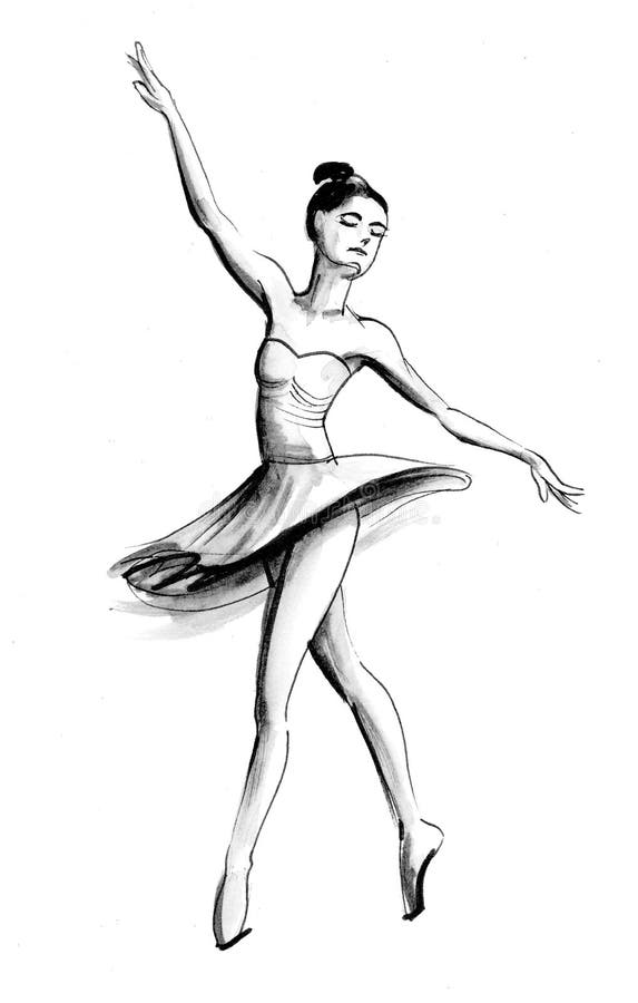 Gracious ballerina stock illustration. Illustration of dancing - 101072596