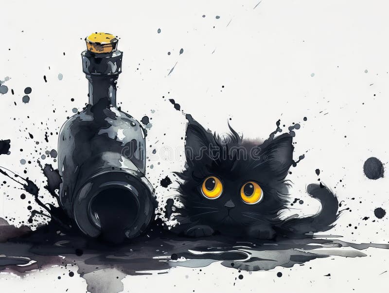 Spilled Ink Bottle Stock Illustrations – 85 Spilled Ink Bottle Stock ...
