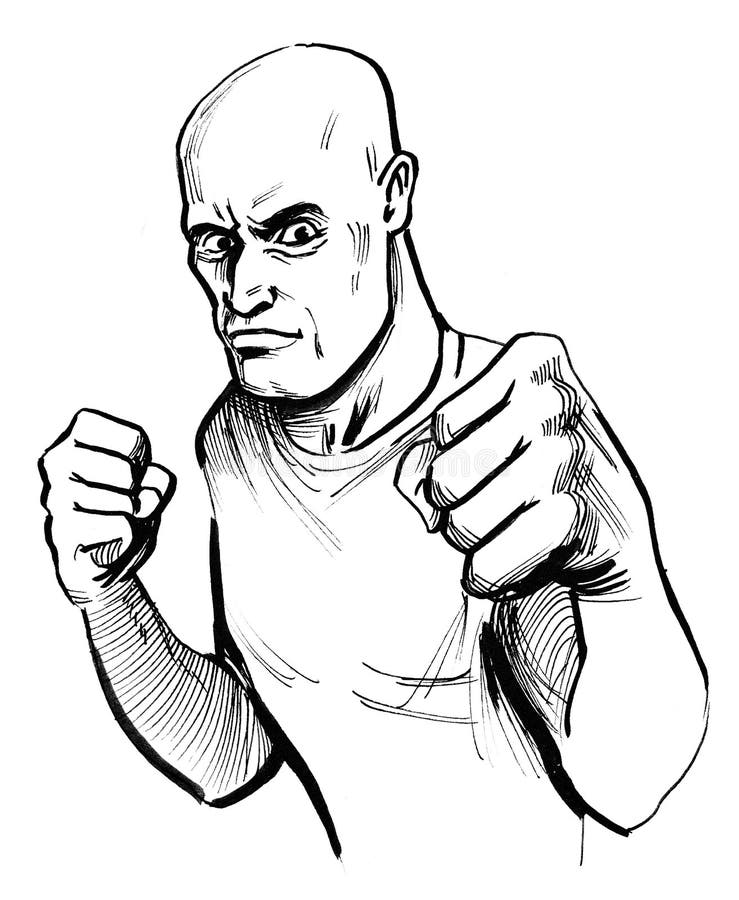 Fighting man stock illustration. Illustration of crazy - 101440953