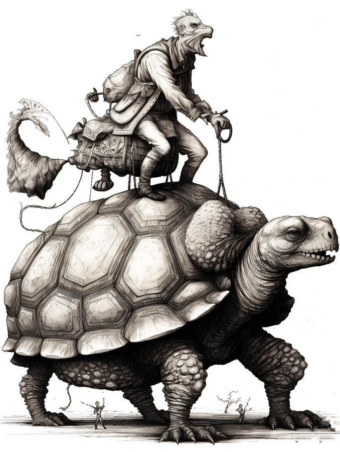 Riding Turtle Stock Illustrations – 250 Riding Turtle Stock ...
