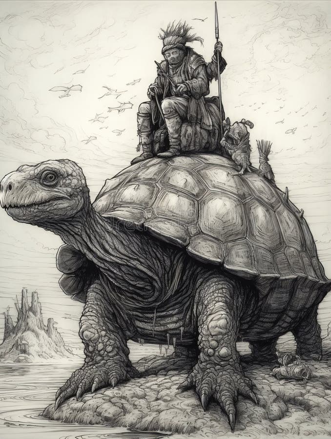Riding Turtle Stock Illustrations – 607 Riding Turtle Stock ...