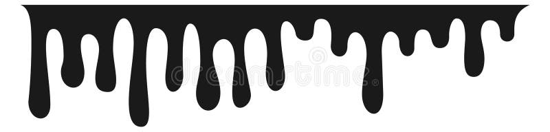 Ink Dripping Border. Horizontal Black Decorative Element Stock Vector ...