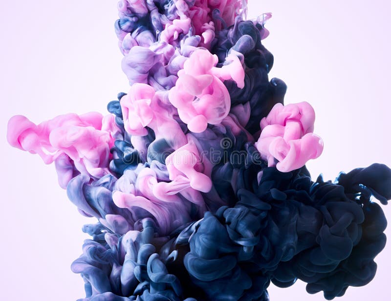 Purple ink drop in water stock image. Image of cloud - 218498871