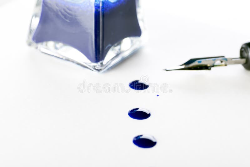 Ink Drops stock image. Image of supplies, writing, blue - 17496371