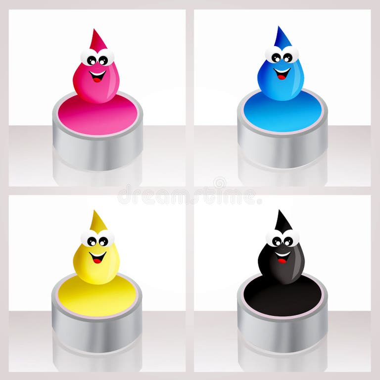 Ink drops icon stock illustration. Illustration of printer - 33429492