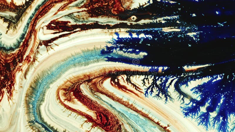 Ink Drops and Surreal Shapes Spread on Background Surface Stock Footage ...