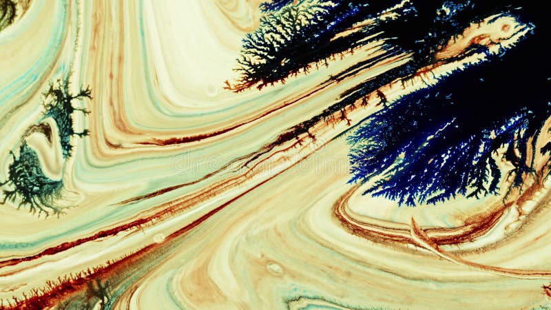 Ink Drops and Surreal Shapes Spread on Background Surface Stock Footage ...