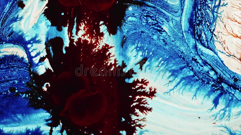 Ink Drops and Surreal Shapes Spread on Background Surface Stock Video ...