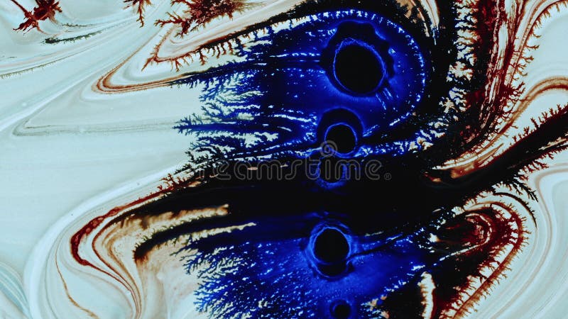 Ink Drops and Surreal Shapes Spread on Background Surface Stock Video ...