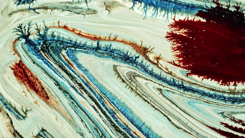 Ink Drops and Surreal Shapes Spread on Background Surface Stock Video ...