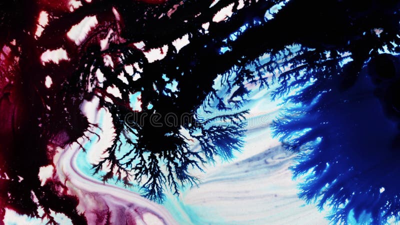 Ink Drops and Surreal Shapes Spread on Background Surface Stock Video ...