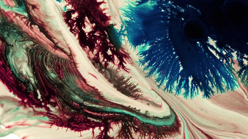 Ink Drops and Surreal Shapes Spread on Background Surface Stock Footage ...