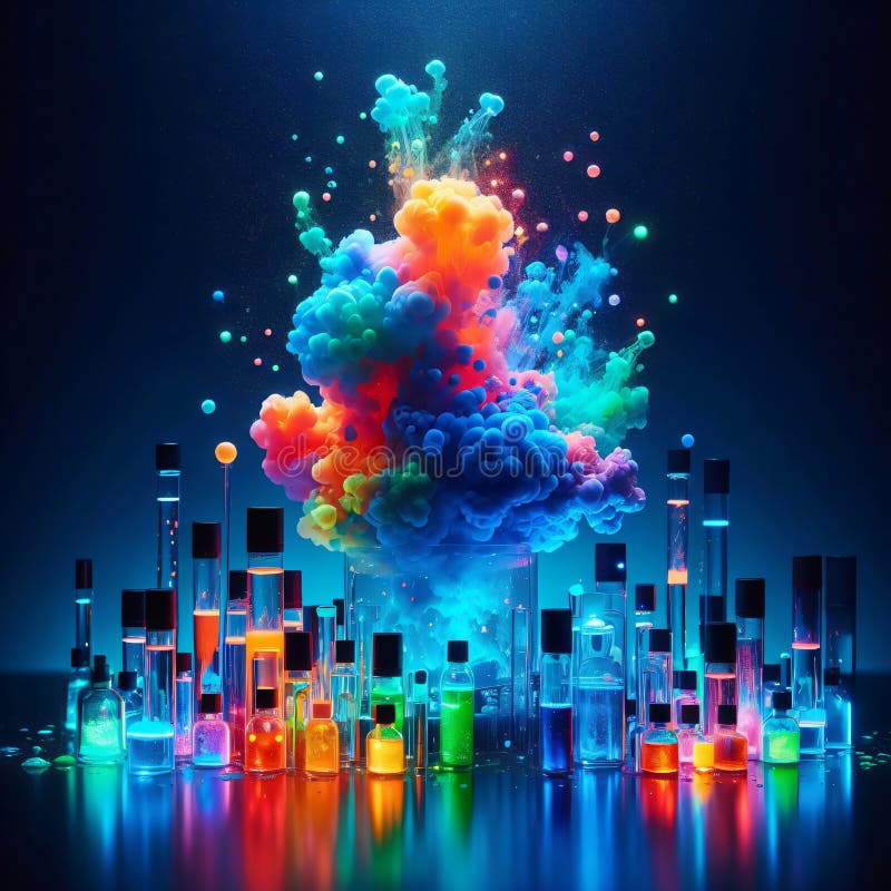 Ink Explosion in Water, Macro, AI Generated Stock Photo - Image of ...