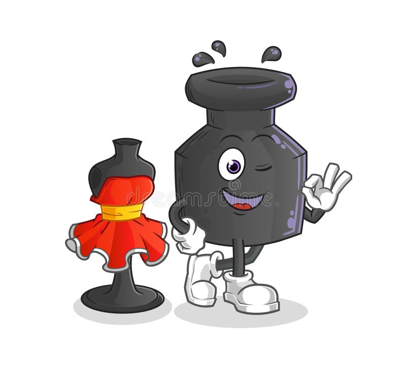 Ink Fashion Designer Vector. Cartoon Character Stock Vector ...