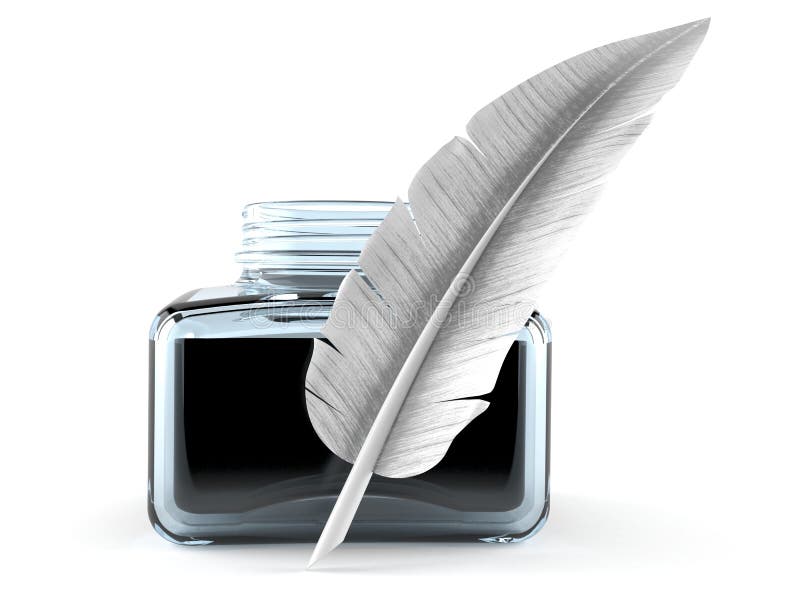 Ink and feather pen stock photo. Image of domestic, literary - 2154682