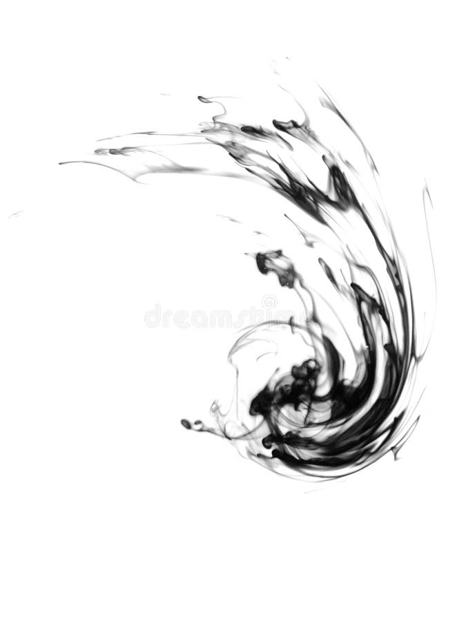 Ink flow stock photo. Image of blackandwhite, blur, contour - 1010208