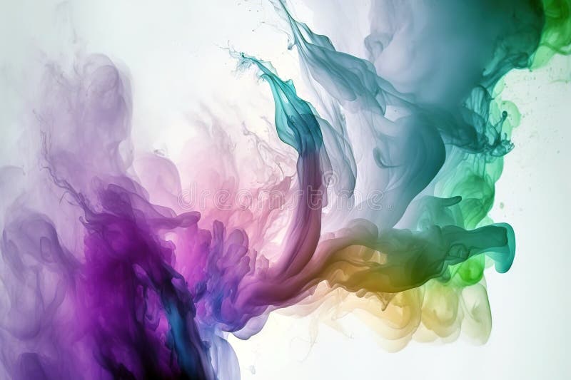Ink Flowing Effect Under Water. Abstract Colorful Background Stock ...