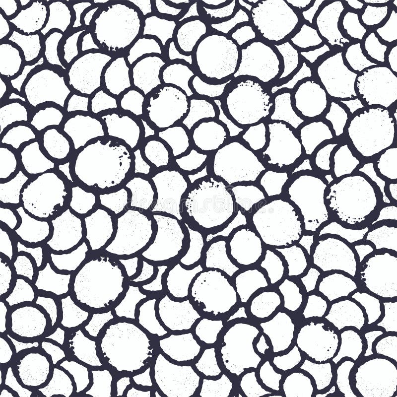 Ink Hand Drawn Bubbles Seamless Pattern Stock Vector - Illustration of ...