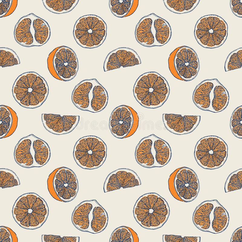 Orange Fruit Pattern Ink Outline Stock Illustrations – 267 Orange Fruit ...