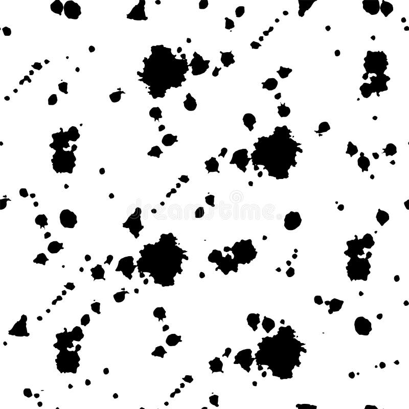 Ink Hand Drawn Stains Seamless Pattern Stock Vector - Illustration of ...