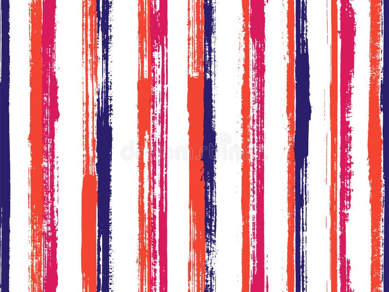 Ink Handdrawn Grunge Stripes Vector Seamless Pattern. Funky Bedding ...