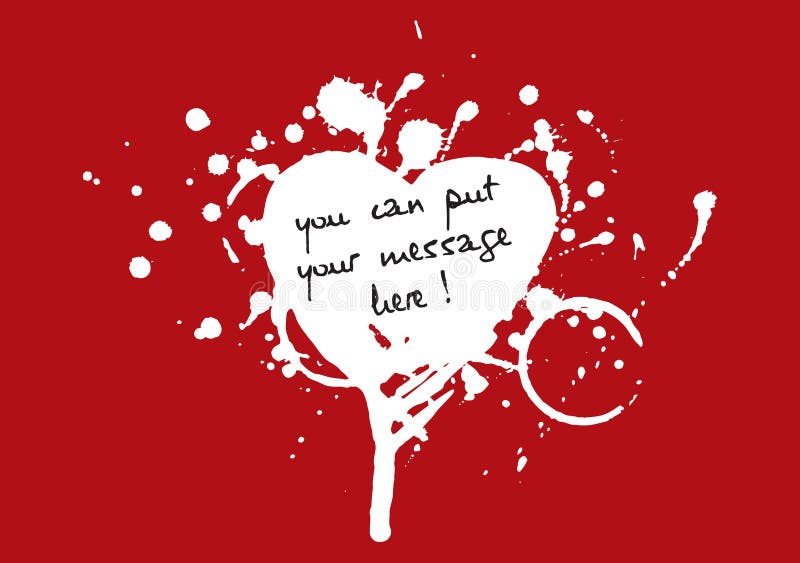 Ink heart stock vector. Illustration of grunge, symbol - 66580514