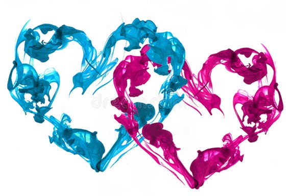 Ink hearts love stock photo. Image of motion, heart, flow - 9737576