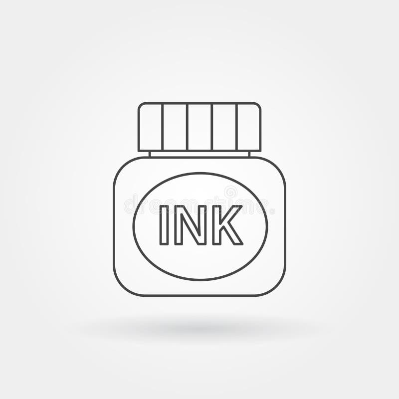 Ink Icon Single Isolated with Modern Line or Outline Style Stock Vector ...