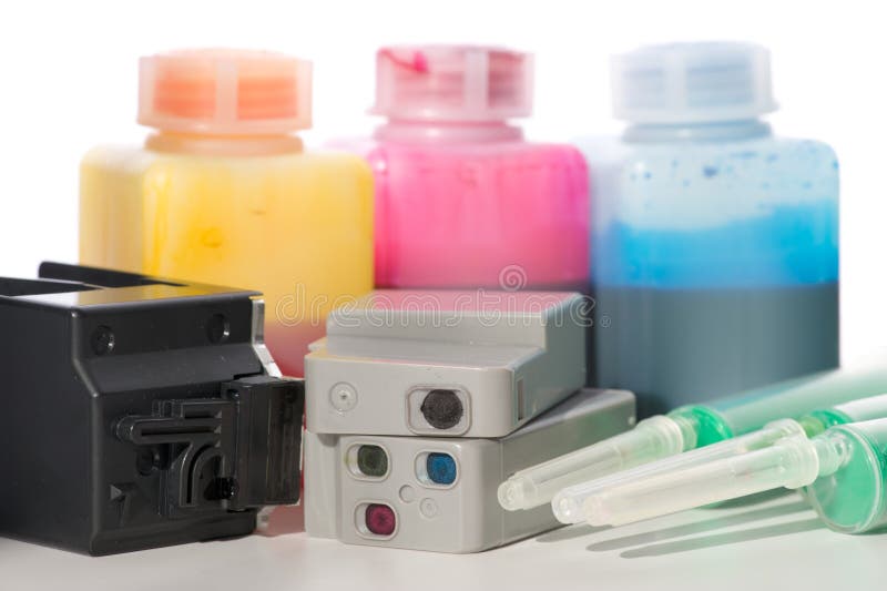 Ink tanks stock image. Image of cartridge, colors, tank - 4986413